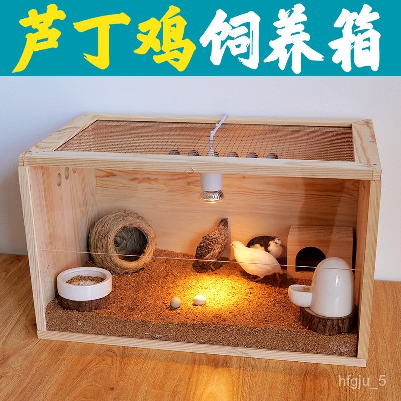 J-H/Quail Breeding Box Special Cage Natural Wood Acrylic Fermentation ...