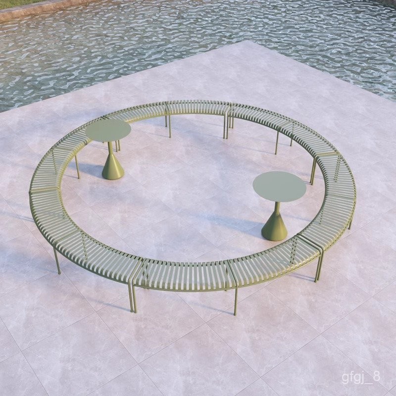 Contact seller/Outdoor Park Long Chair Leisure Backrest Iron Art ...