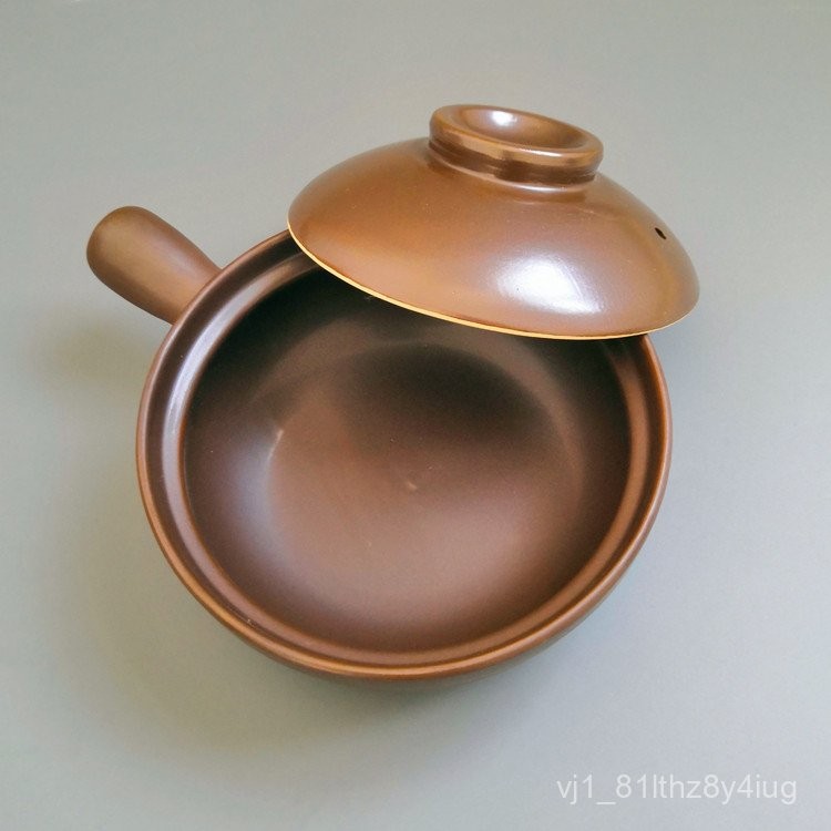 J-H/Clay Pot Rice Pot Household Single Handle Small Clay Pot with ...