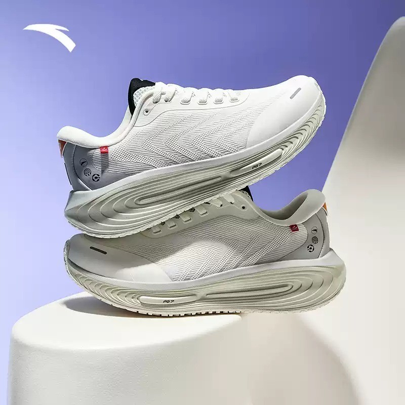 ANTA Women PG7 Running Shoes 1224D5534-4 -White/Grey/Orange (Kasut ...