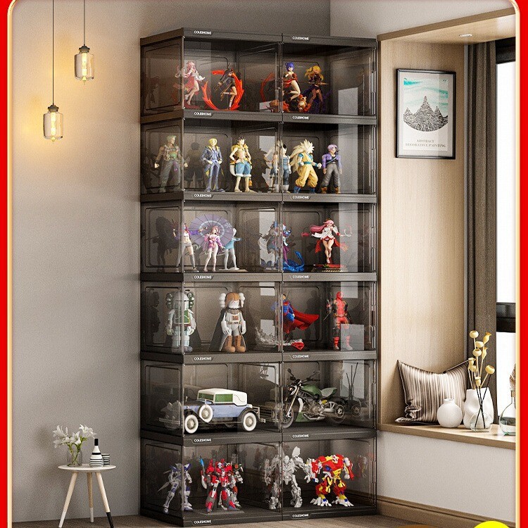 J-H/Acrylic Display Cabinet for Figurines, Toy Models, Building Blocks ...