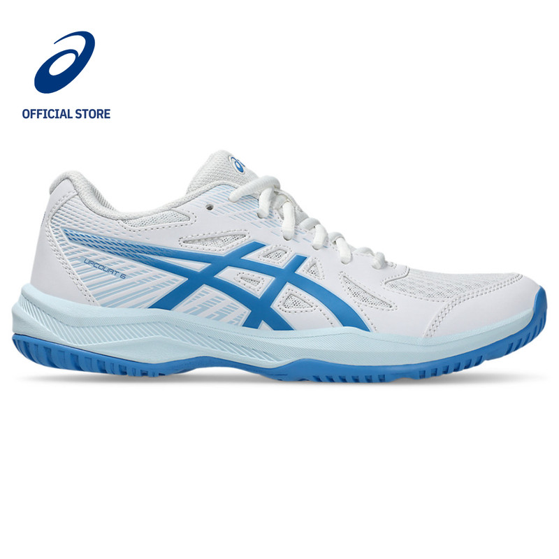 ASICS Upcourt 6 Women Indoor Sport Shoes In White/Blue Coast | Shopee Malaysia