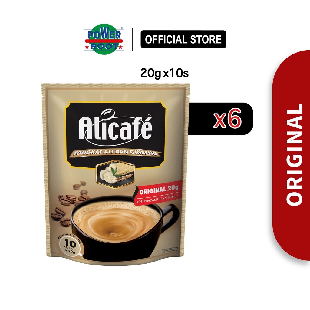 Alicafe Tongkat Ali & Ginseng Original (20g x 10 Sachets/6 Packs ...