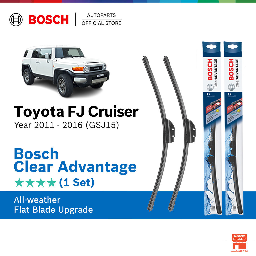 Bosch Clear Advantage U Hook Wiper Set for Toyota FJ Cruiser GSJ15 ...