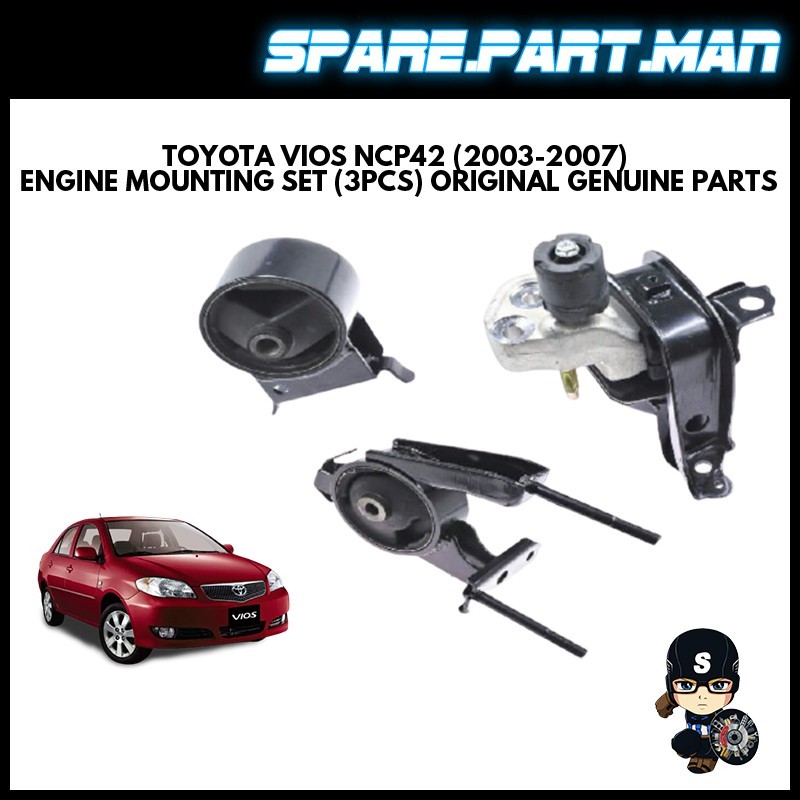 TOYOTA VIOS NCP42 (2003-2007) ENGINE MOUNTING SET (3PCS) ORIGINAL ...