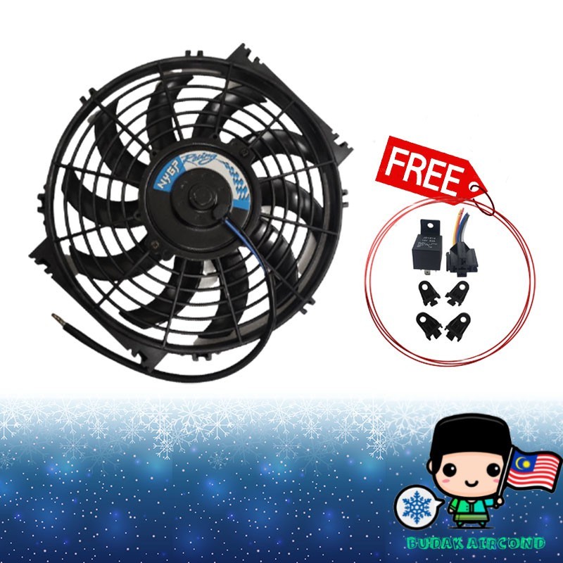 🔖NYGP RACING🔖Car Extra Fan 10 inch 12 inci 12V Tambahan Cooling ...