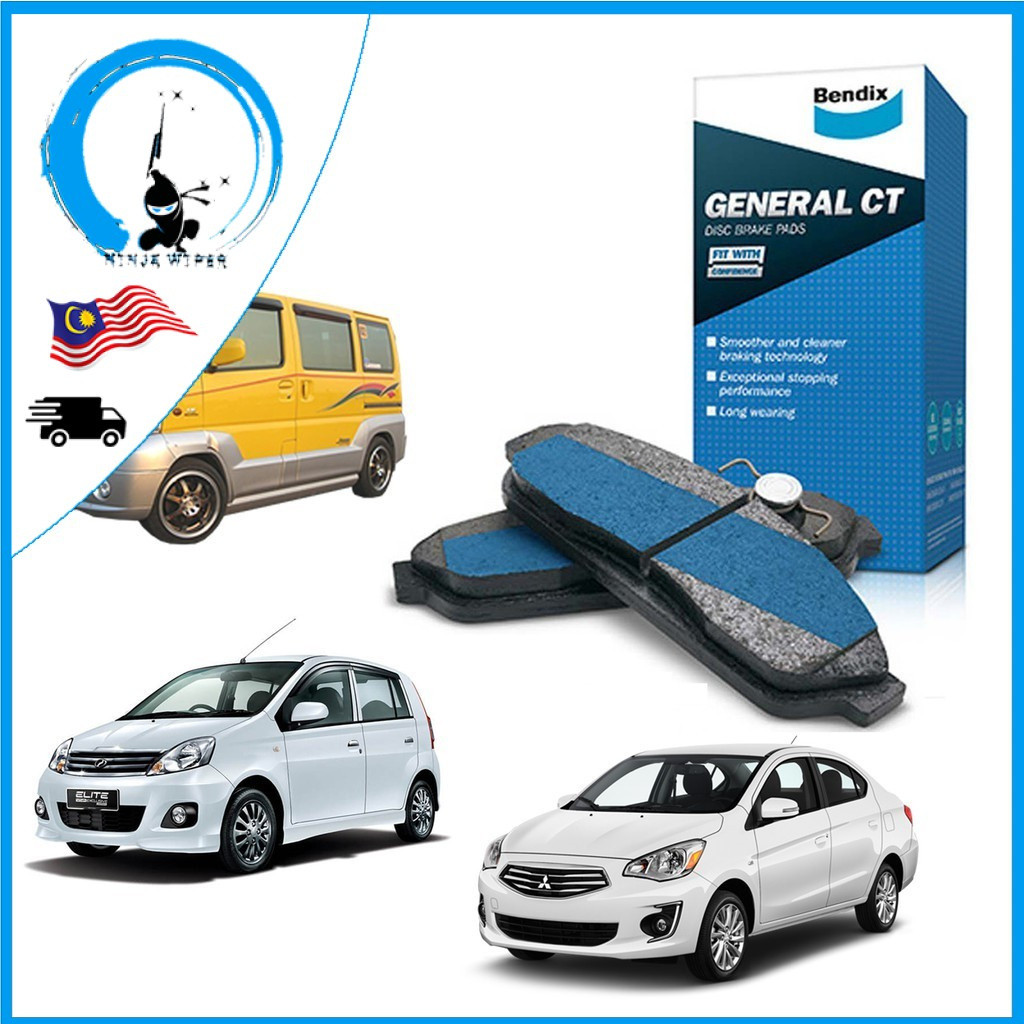 BENDIX PERODUA VIVA BRAKE PADS PERODUA VIVA MITSUBISHI MIRAGE PROTON ...