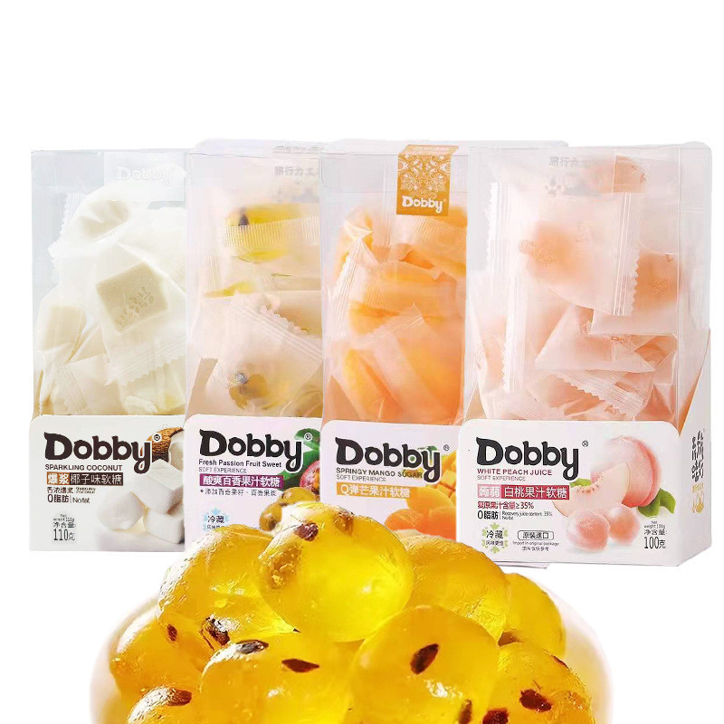 Dobby's Konjac Fruit Gummies: Mango, Coconut, Passion Fruit & Peach Mix ...