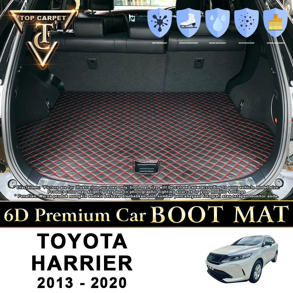 Top Carpet TOYOTA HARRIER XU60 ( 2013 - 2020 ) Car Boot Mat PU Leather ...
