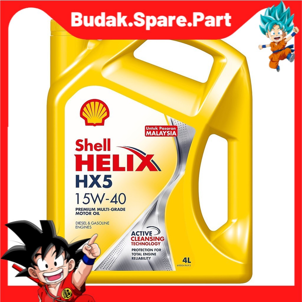 100% Shell Helix HX5 15W40 4L Premium Multi-Grand Minerals | Shopee ...