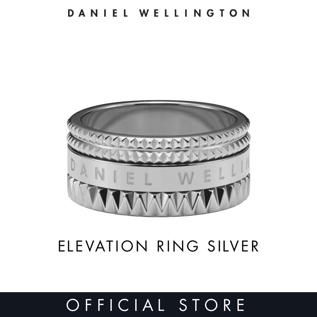 Daniel Wellington Elevation Ring Silver - Unisex Ring - Couple Rings ...