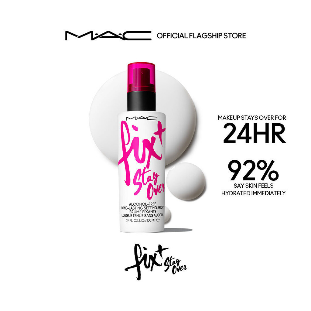 MAC Fix+ Stay Over Setting Spray Alcohol Free Hydrating Setting Spray Sets Makeup For 16 Hr ...