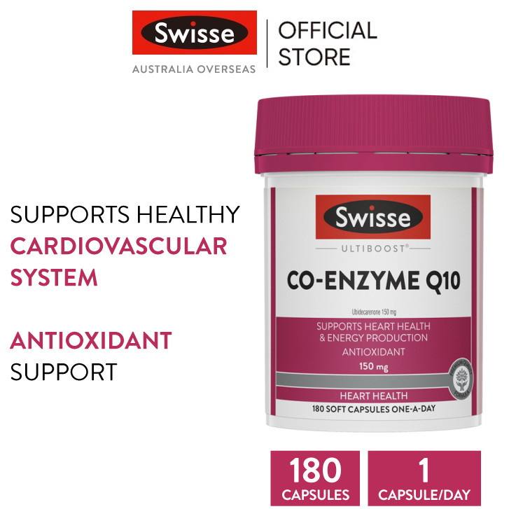 Swisse Ultiboost Co-Enzyme Q10 180 Capsules (EXP:10 2027) | Shopee Malaysia
