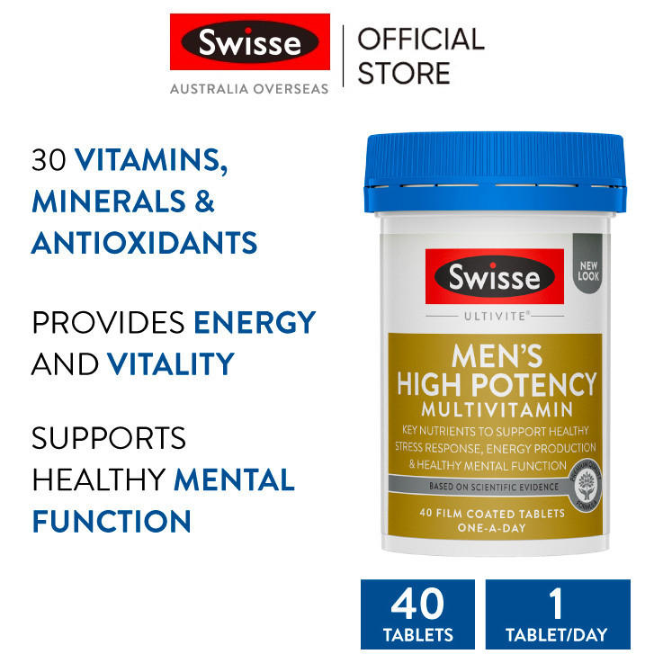 Swisse Men's High Potency Multivitamin 40 Tablets (EXP:02 2027) | Shopee Malaysia