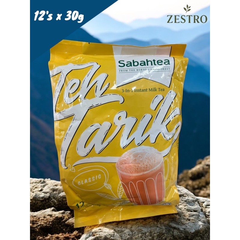 Sabah Tea Teh Tarik 3in1 (12 Sachet x 30g) | Teh Asli Sabah | Shopee ...