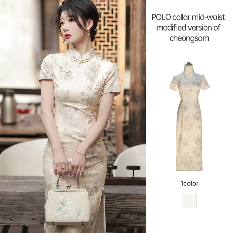 【Malaysia stock】French Style Improved Slimming Cheongsam Chinese Style ...