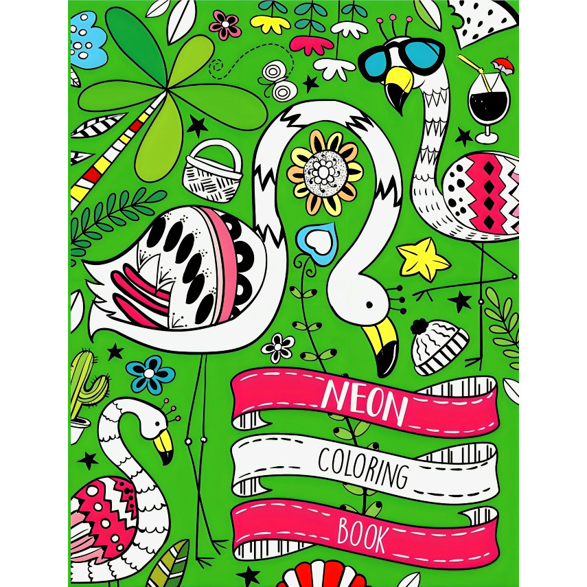 (BBW) NEON COLORING BOOK (ISBN: 9781488985843) | Shopee Malaysia