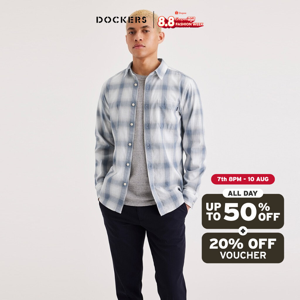 Dockers® Men's Long Sleeve Casual Slim Fit Shirt A4253-0058 | Shopee ...