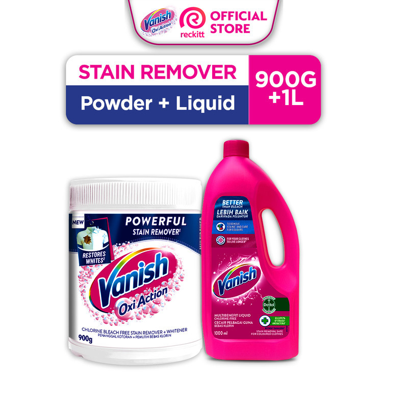 Vanish Stain Remover Crystal White Oxi Action, Detergent Powder, 900g ...