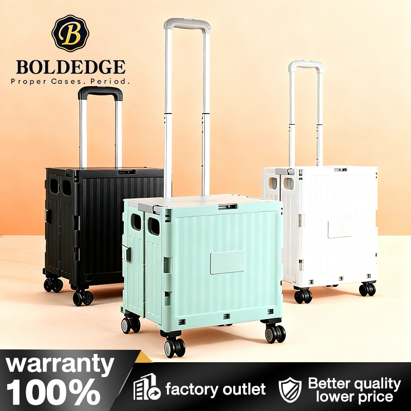 BOLDEDGE Trollies Shopping Cart Large Capacity Foldable 购物车 (45L/65L ...