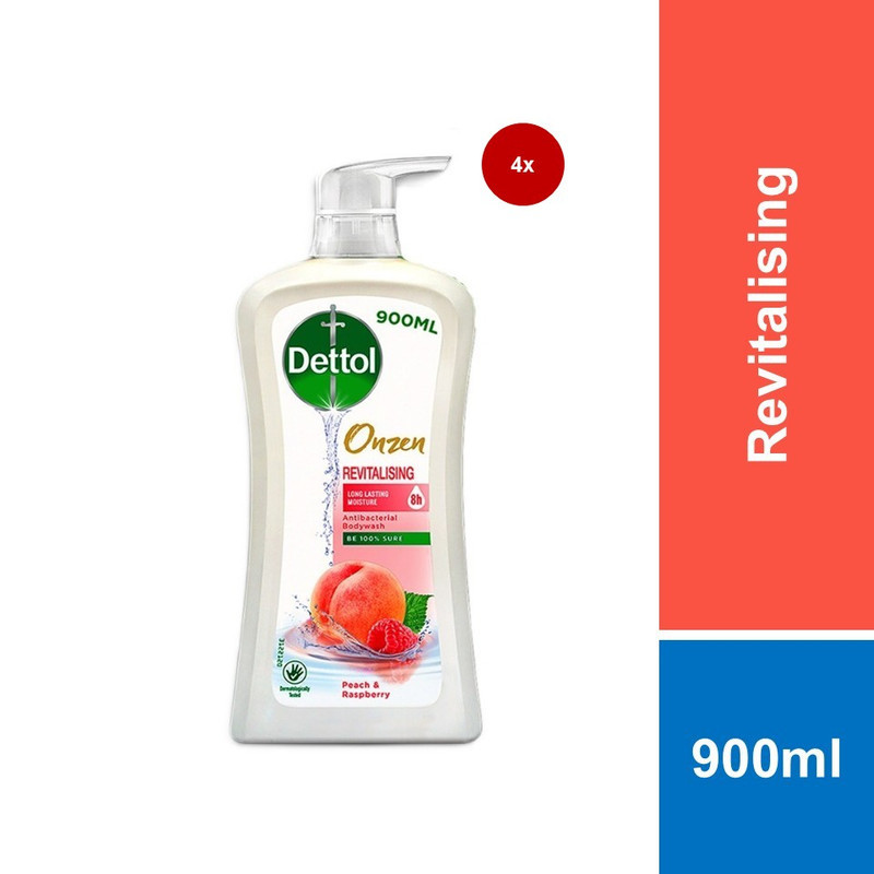[Bundle of 4] Dettol Shower Gel Progentle Onzen Revitalizing 900ml ...