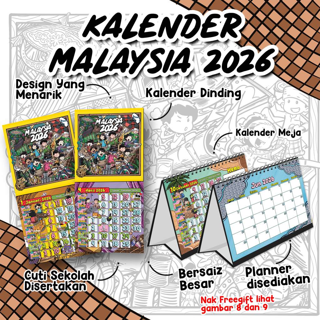 [ BELI 3 PERCUMA 1 ] PROMOSI AMBANG TAHUN : KALENDER KUDA TAHUN 2026 DESIGN PALING CUTE | Shopee ...