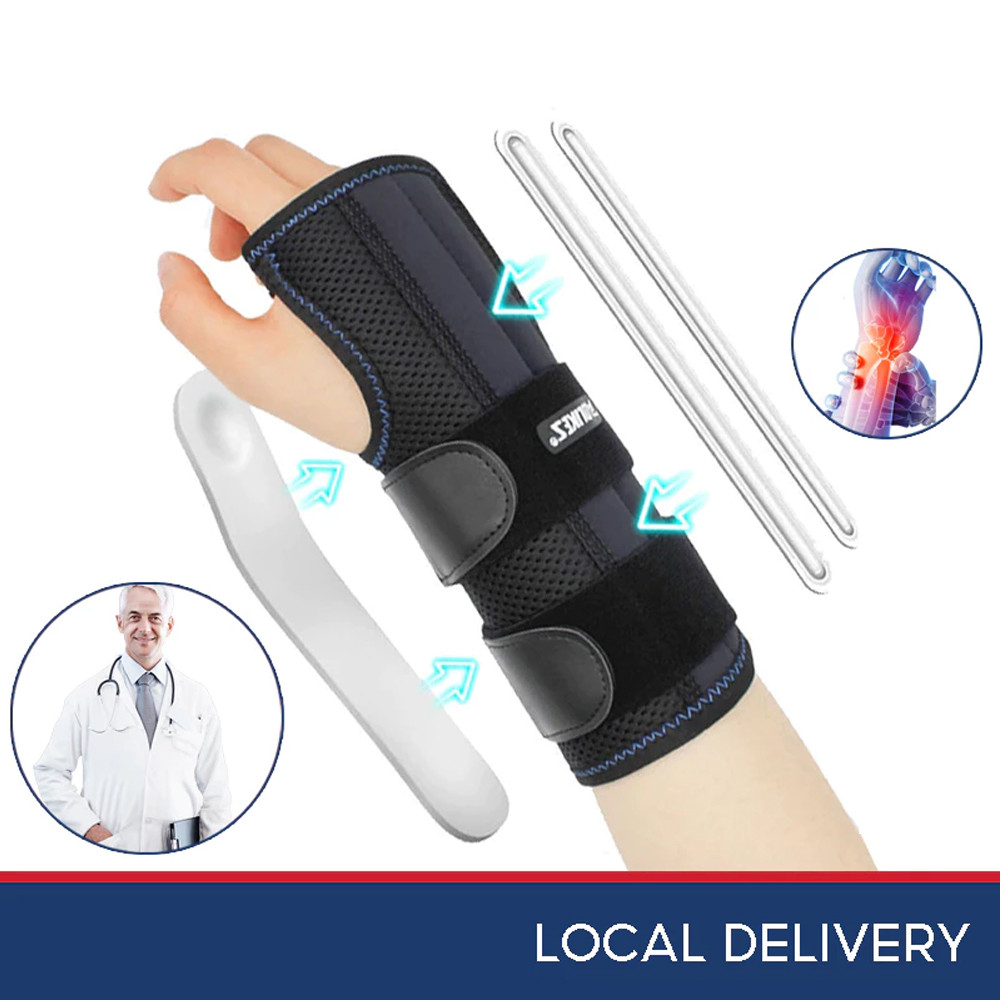 Carpal Tunnel Wrist Brace | Night Sleep Support Brace, Removable Metal ...
