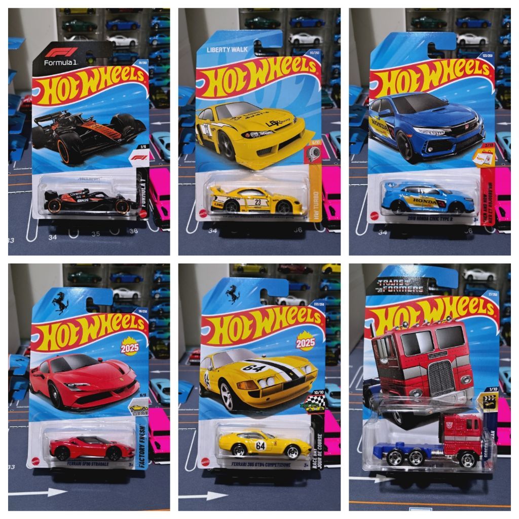 Hotwheels Mainline Mixed Case 2025/2026 Formula 1 Ferrari Optimus Prime ...