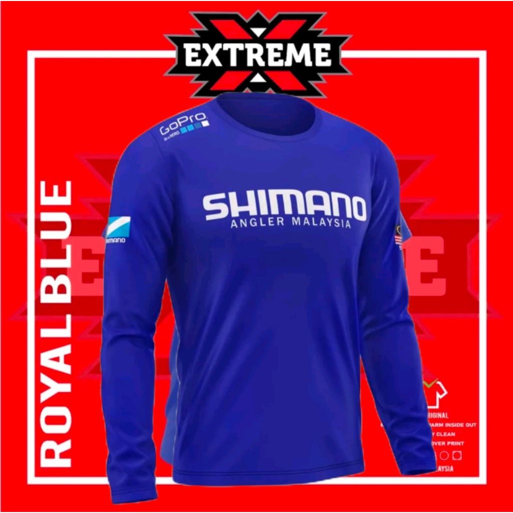 T-SHIRT MICROFIBER LONG SLEEVE SHIMANO ANGLER MALAYSIA EXTREME Baju ...