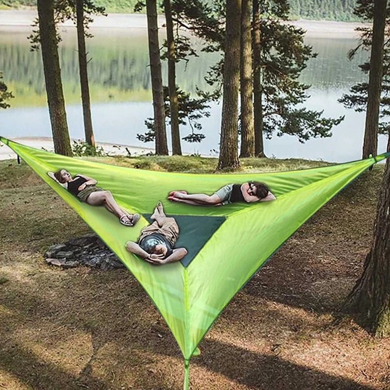 Triangle Hammock Multi-person Design Conveient Collapsible 3 Point ...