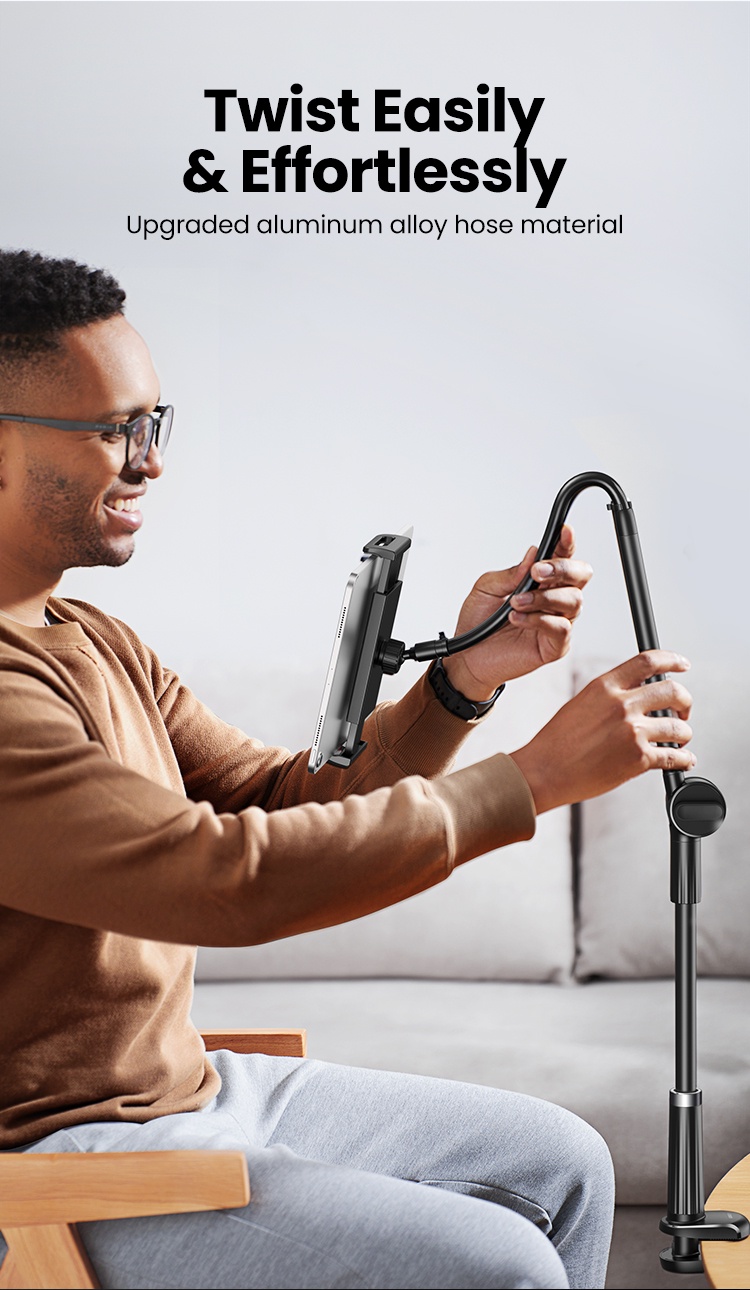 UGREEN Gooseneck Tablet Stand for Bed Universal 360° Flexible ...