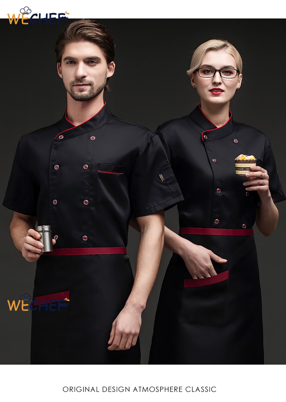 Chef Uniform Baju Chef Back Breathable Mesh Catering Chef Overalls Men ...