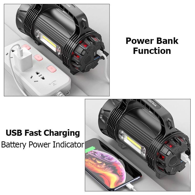 SmilingShark 887 Explosion-Proof Flashlight Searchlight 5000m ...