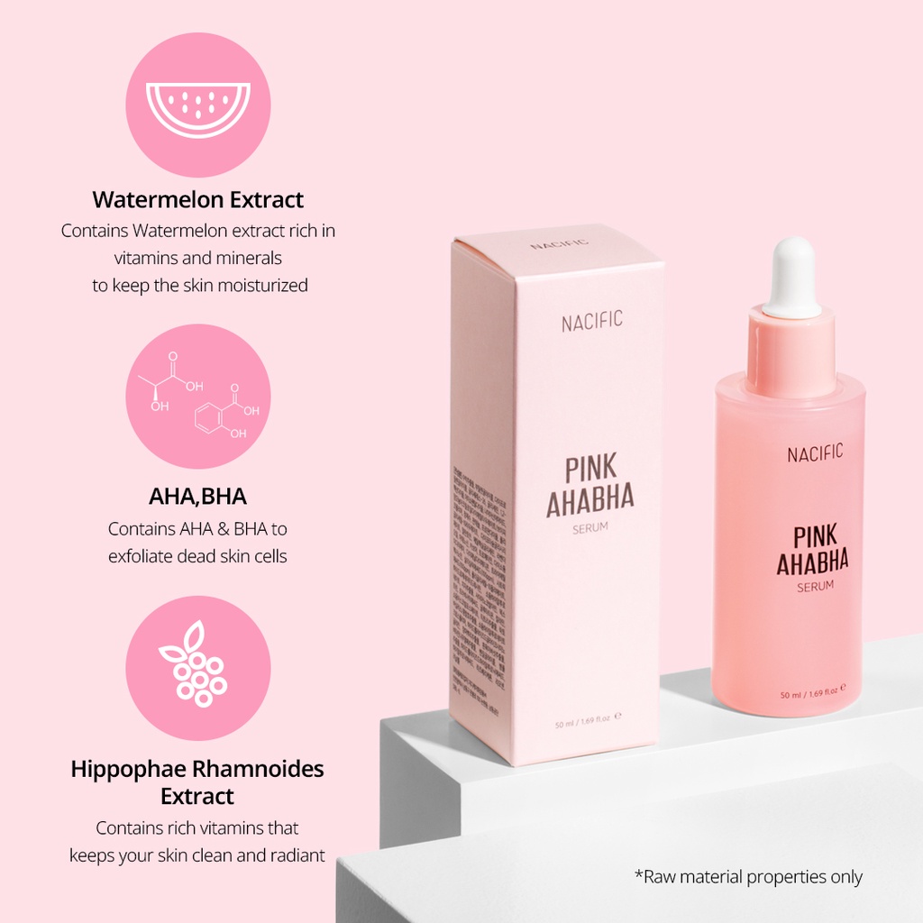 NACIFIC Pink AHA BHA Triple Set (Toner 150ml + Serum 50ml + Cream 50ml ...