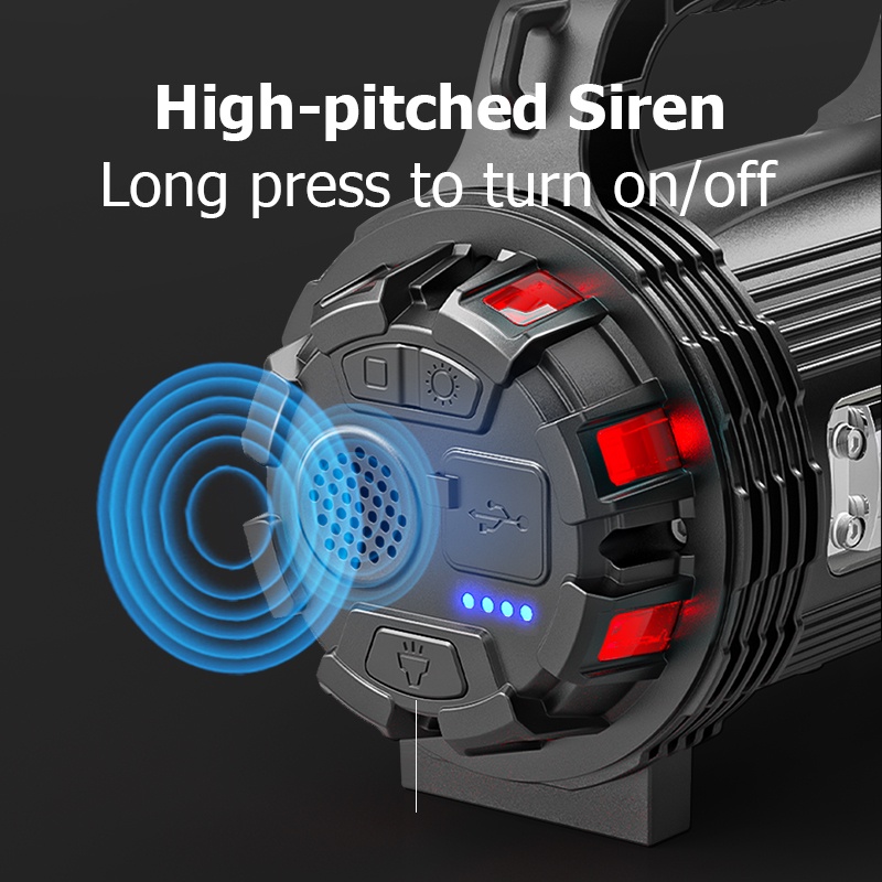 SmilingShark 887 Explosion-Proof Flashlight Searchlight 5000m ...