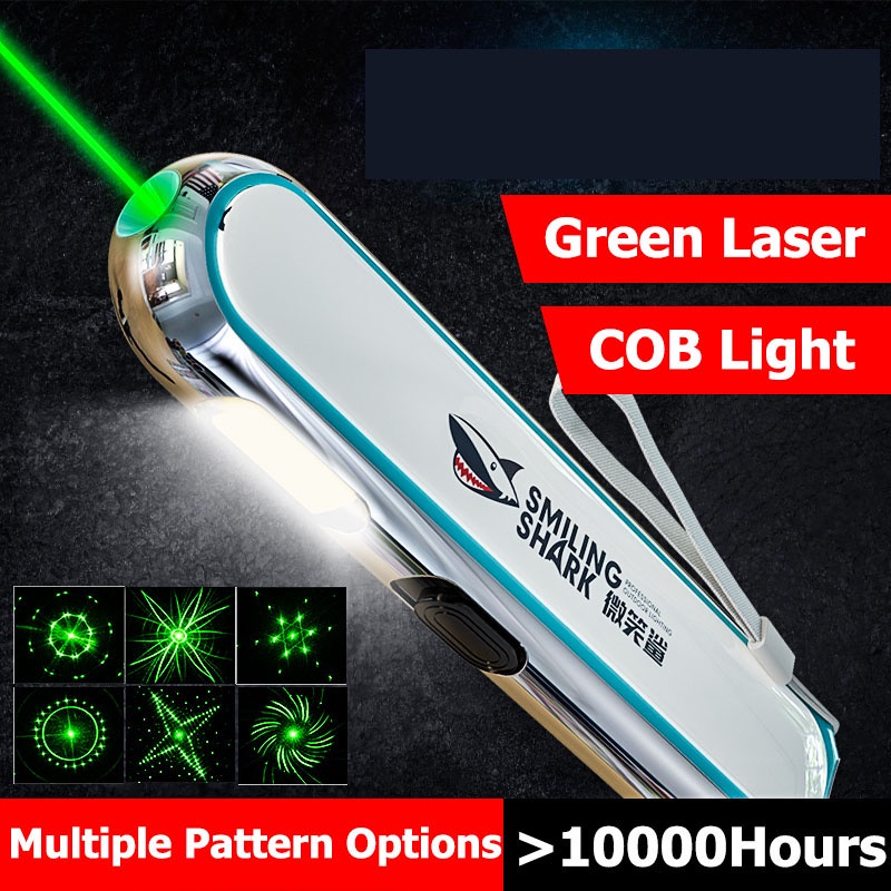 SmilingShark LS308 Green Laser Pointer USB rechargeable laser light COB ...
