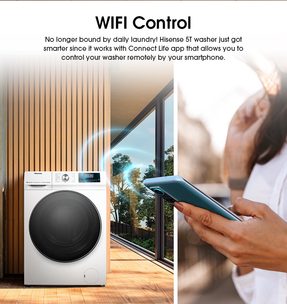 [-RM120 + FREE SHIP] Hisense Dual Inverter Front Load 2-In-1 (8.5KG ...