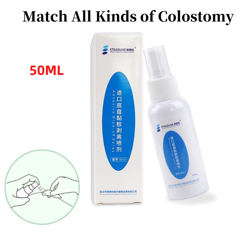 25ml/50ml Adhesive Wipe off Spray to Remove Ostomy Adhesive Non ...