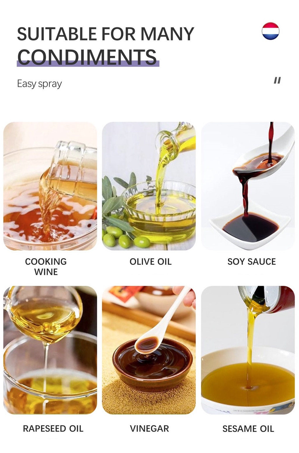 FLAIROSOL Oil Spray Bottle Ultra-Fine Atomization Oil Spray Bottle for ...