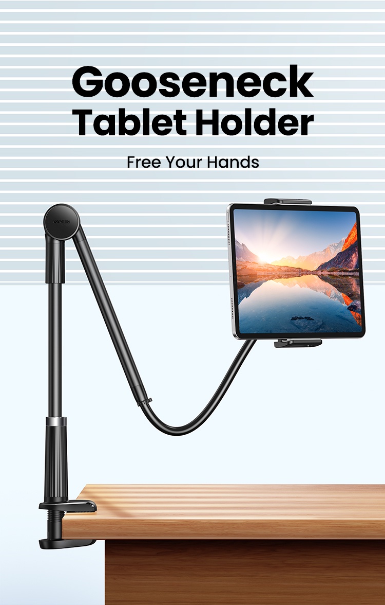 UGREEN Gooseneck Tablet Stand for Bed Universal 360° Flexible ...