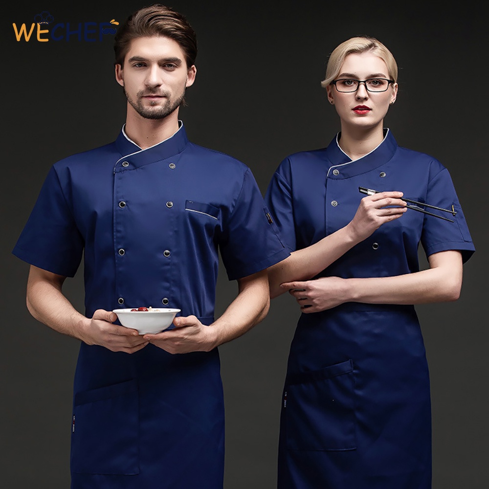 Chef Uniform Baju Chef Back Breathable Mesh Catering Chef Overalls Men ...