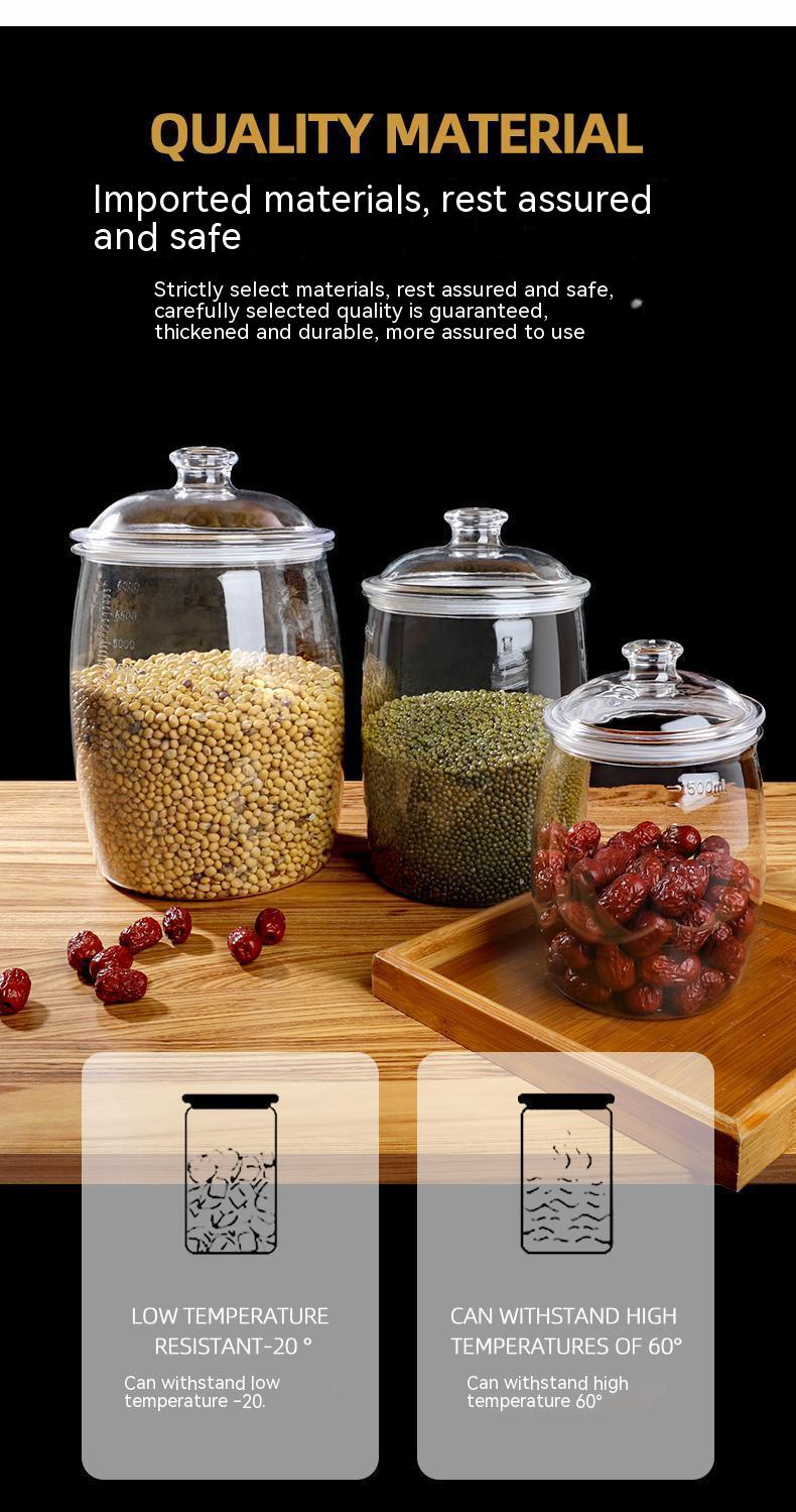 6L PET food grade material Large Transparent Pet Sealed Can, Home Food ...