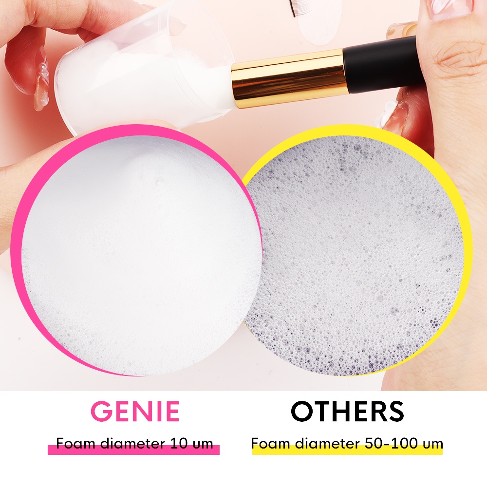 Genielash Eyelash Extension Foam Shampoo for Lash Spa Mousse Formulated Cleansing Foam Bubble ...