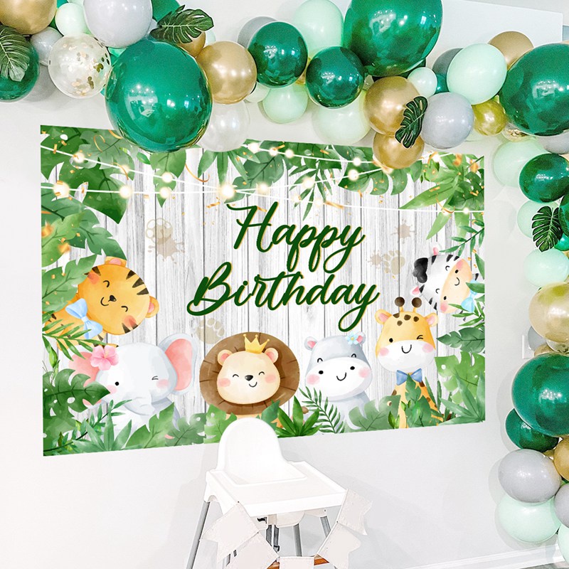Jungle Animals Happy Birthday Safari Theme Happy Birthday Card