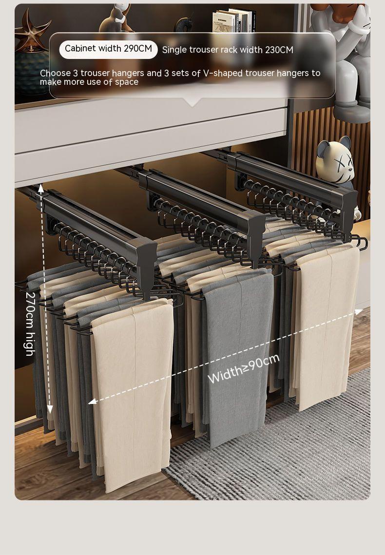 Multifunctional Pull-Out Retractable Clothes Hat Storage Rack, Wardrobe ...