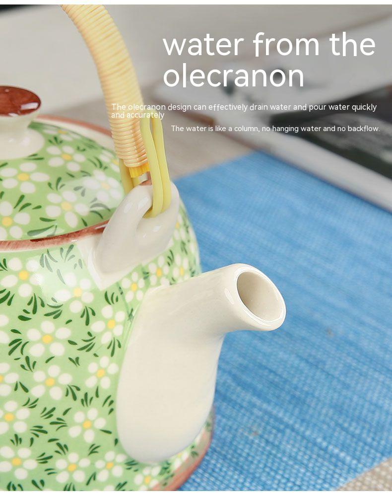 Ceramic household small fresh tea set teapot, restaurant teapot with ...