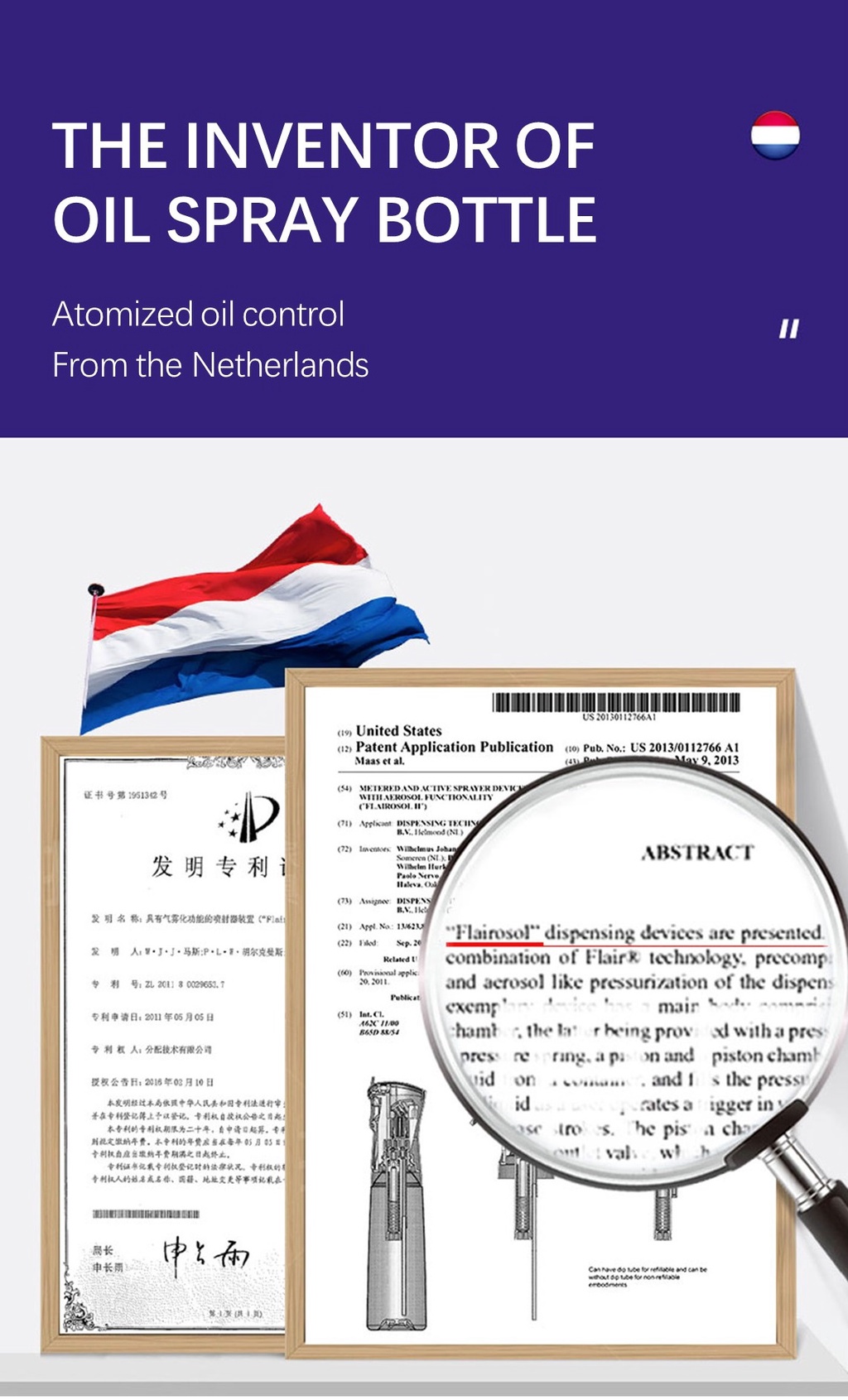 FLAIROSOL Oil Spray Bottle Ultra-Fine Atomization Oil Spray Bottle for ...