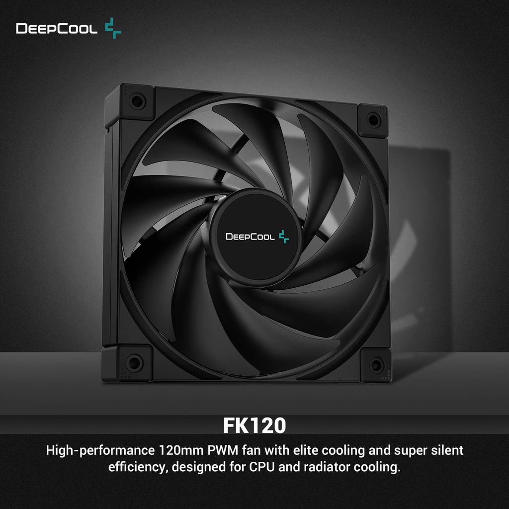 Deepcool FK120 Black PC Computer CPU Cooler 120mm Case Fan Single / 3 ...