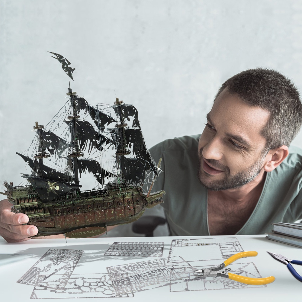 Piececool The Flying Dutchman 3D Metal Model Kits Pirate Ship Gift for ...