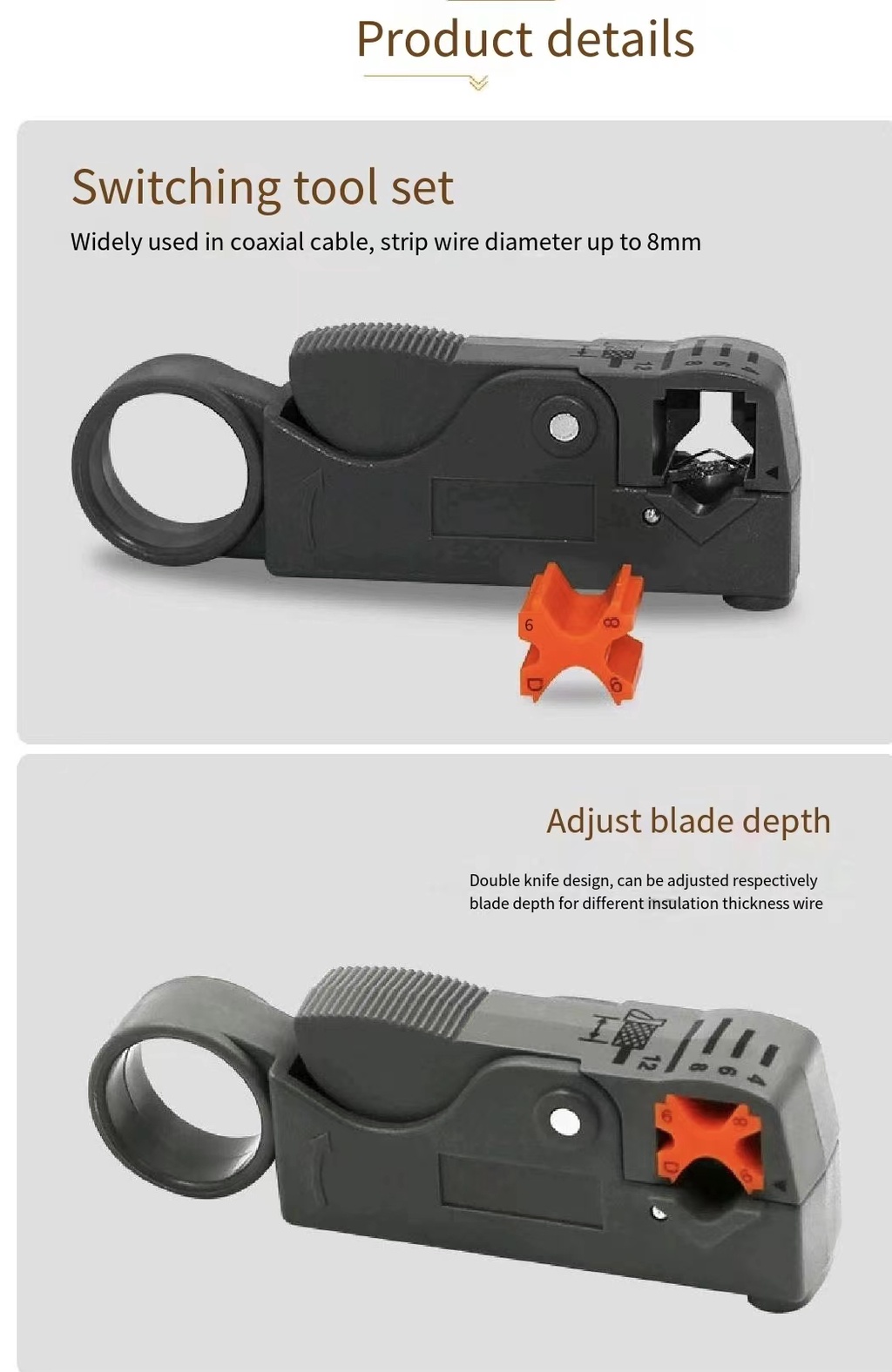Coaxial Cable Stripper Wire Stripper/Wire Stripper Network Tools ...